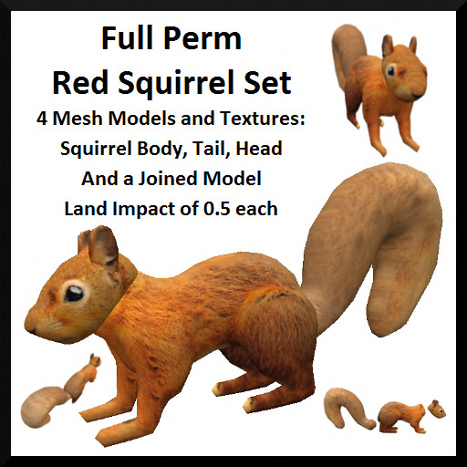 Second Life Marketplace - Full Perm Red Squirrel